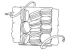 Coloriage Macarons Gâteaux colorés à imprimer gratuits